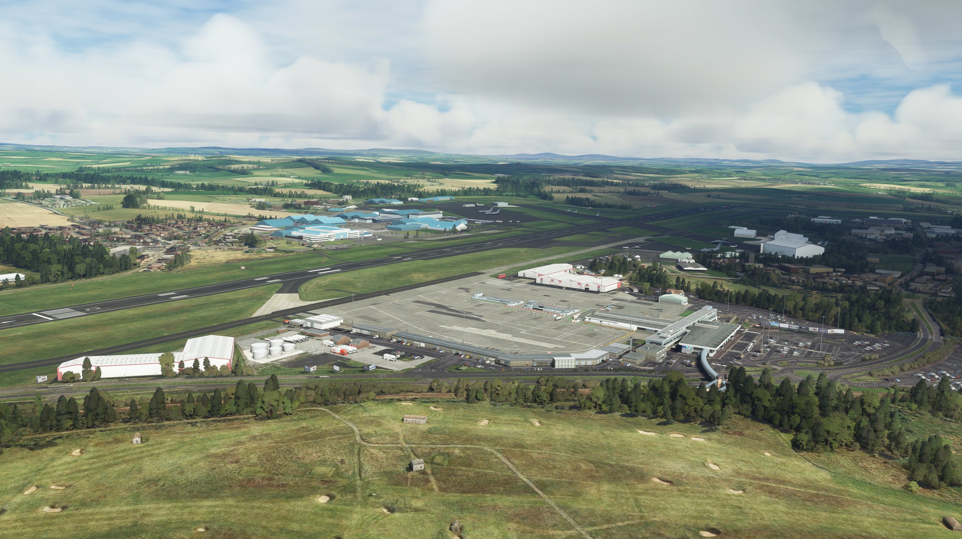 UK2000 Scenery Releases Glasgow Prestwick Airport for MSFS - Threshold