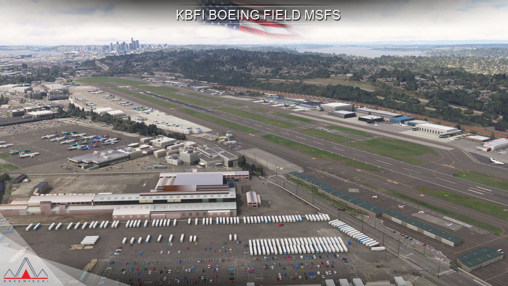 Drzewiecki Designs Releases Boeing Field for MSFS - Threshold