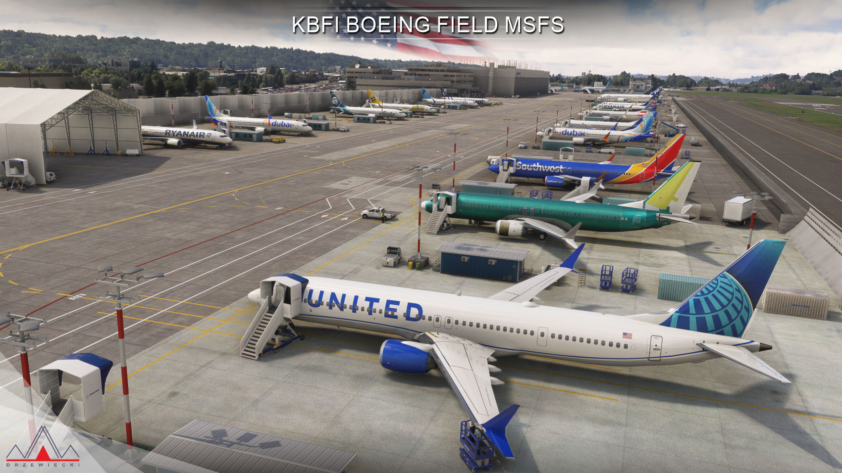 Drzewiecki Designs Releases Boeing Field for MSFS - Threshold