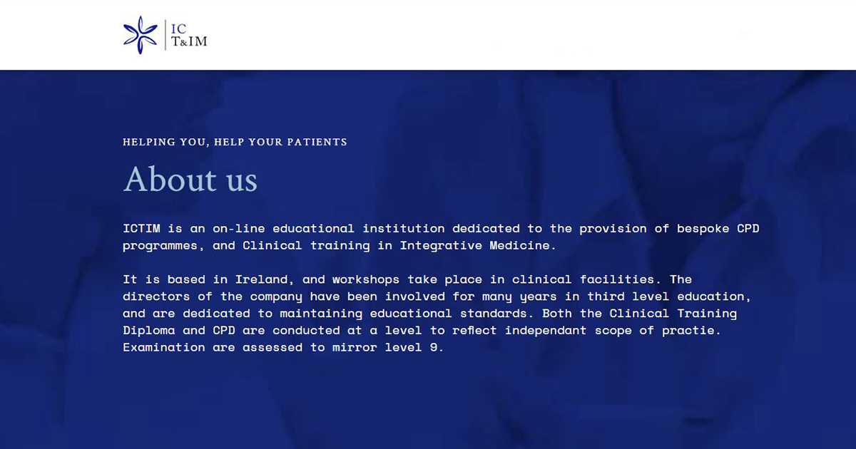 Traditional and Integrative Medicine with ICTIM