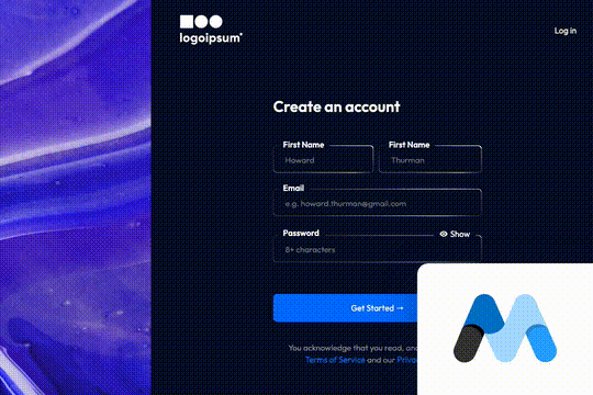 Webflow Showcased | Subscription Signup Webflow Showcased | Subscription Signup