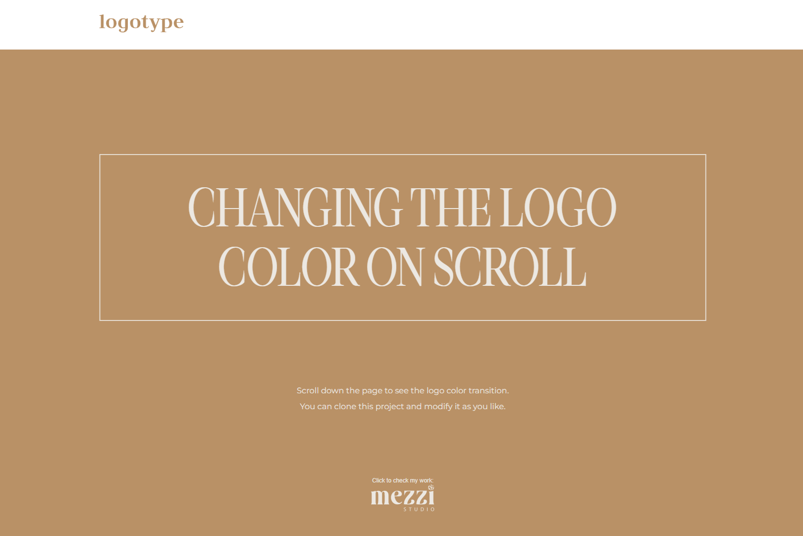 Webflow Showcased Cloneable Changing The Logo Color On Scroll