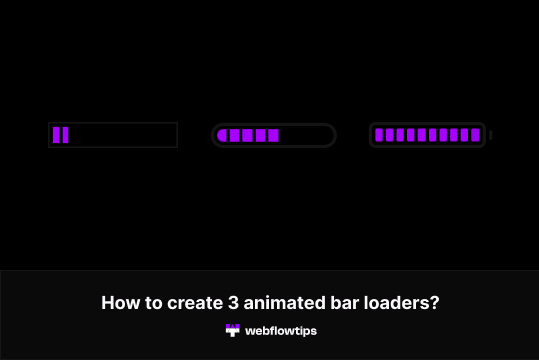 Webflow Showcased | 3 Progress Bar Loaders