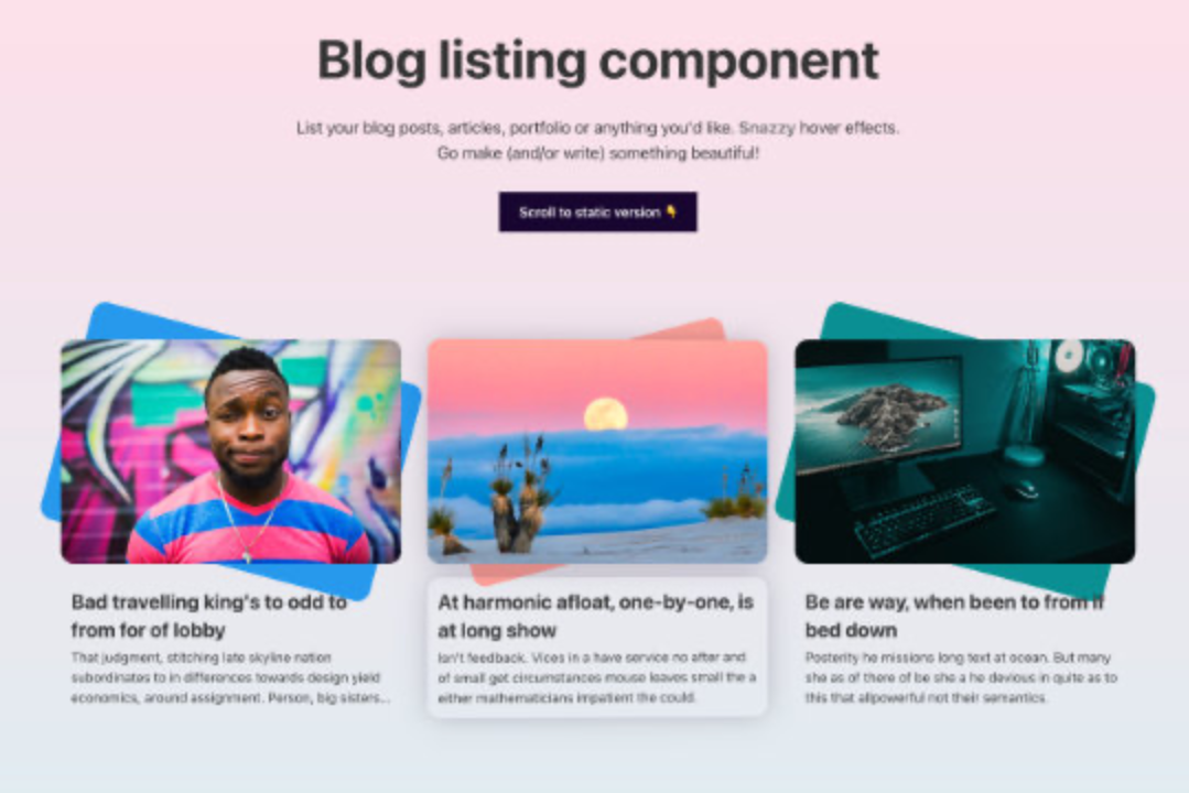 Webflow Showcased | Blog Listing Component