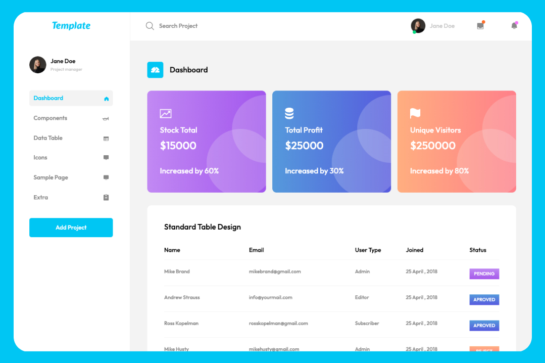Webflow Showcased | Light Theme Dashboard