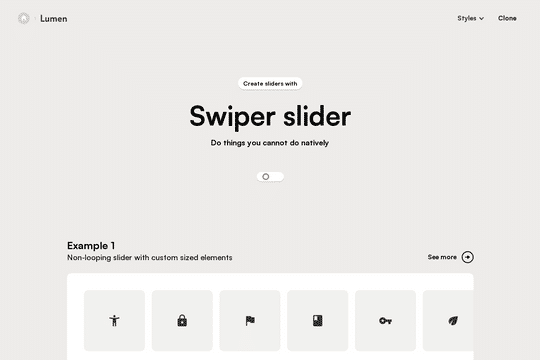 Webflow Showcased Sliders Swiperjs