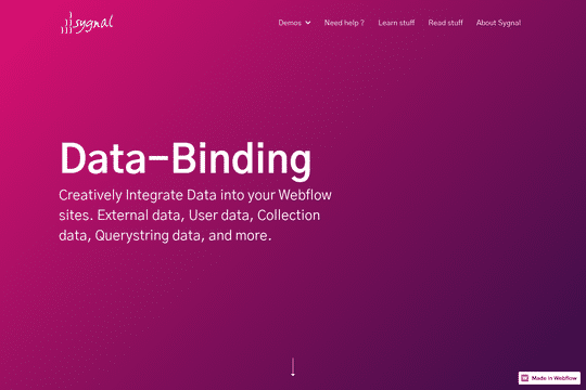 Webflow Showcased Custom Data Sources And Data Binding 