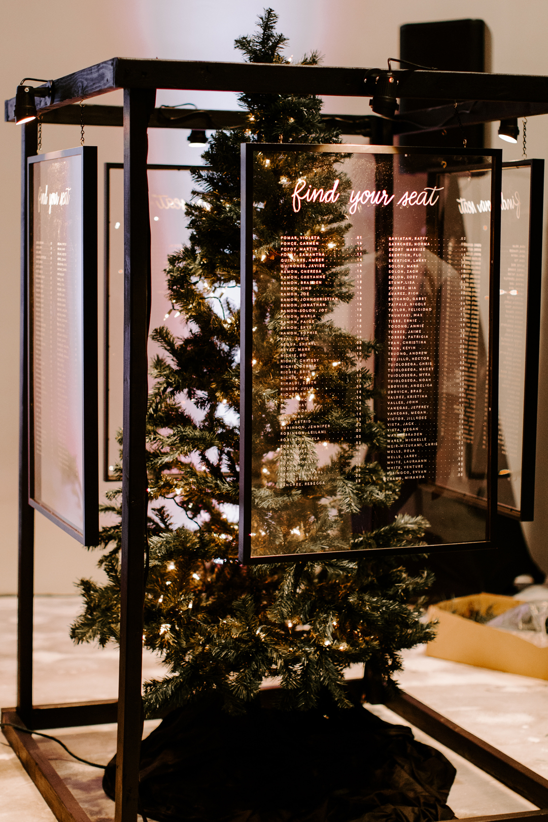 A Christmas Tree Seating Chart | Hangar 21
