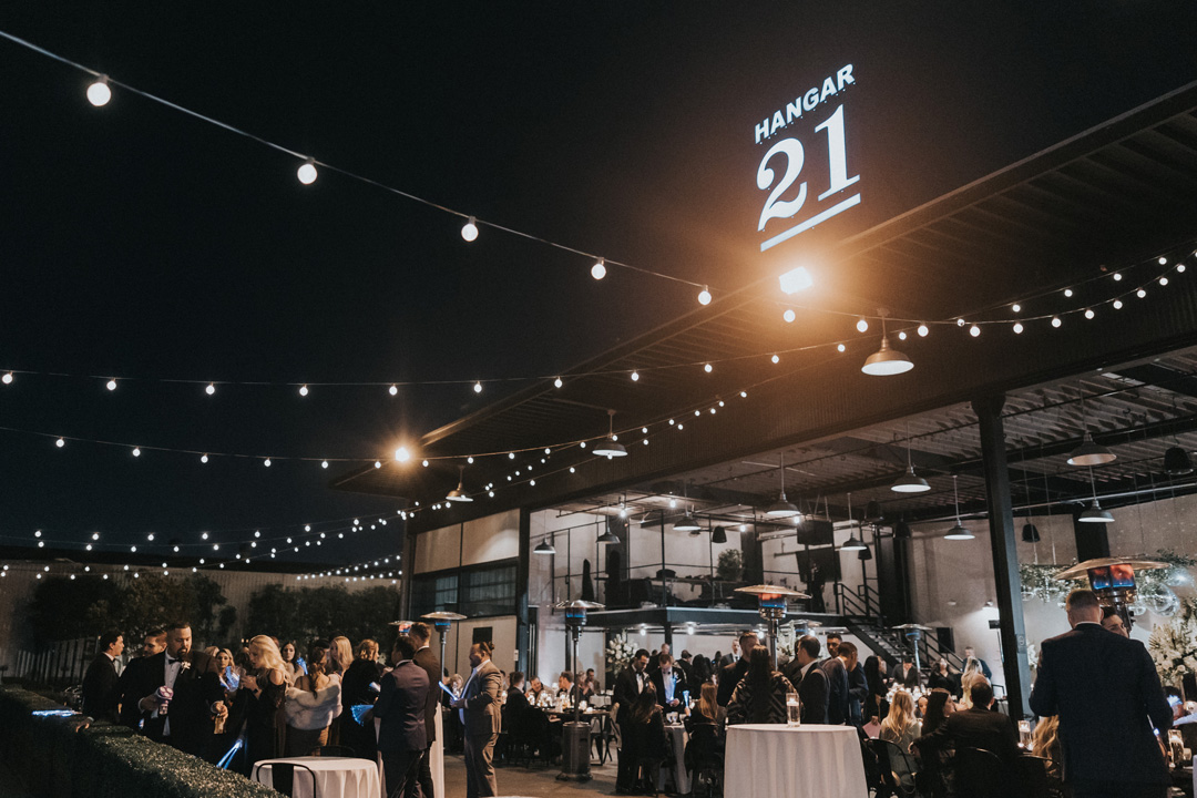 Disco Ball Wedding at Hangar 21 South | Hangar 21
