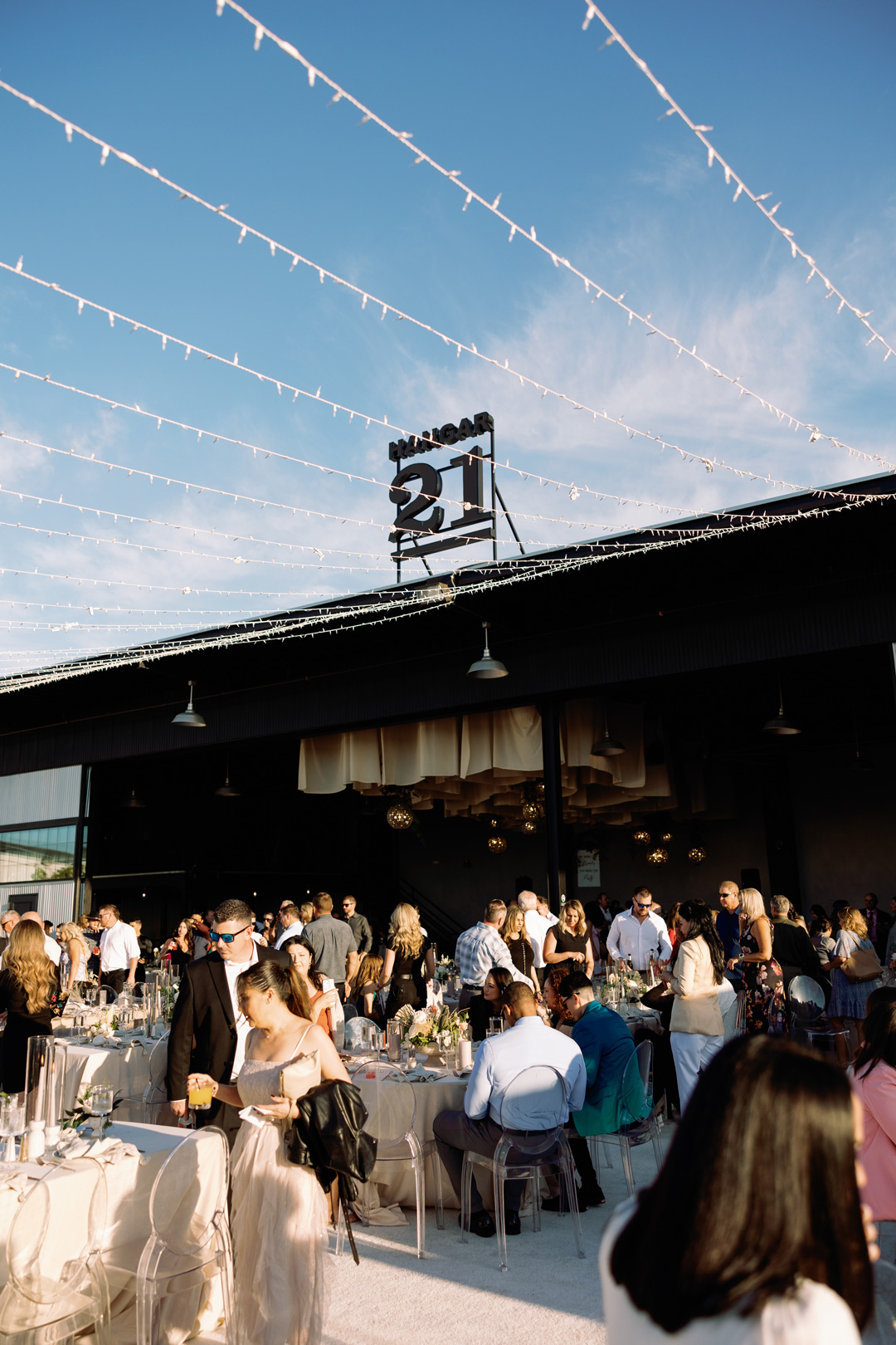 Modern Meets Organic Neutral Wedding at Hangar 21 South | Hangar 21
