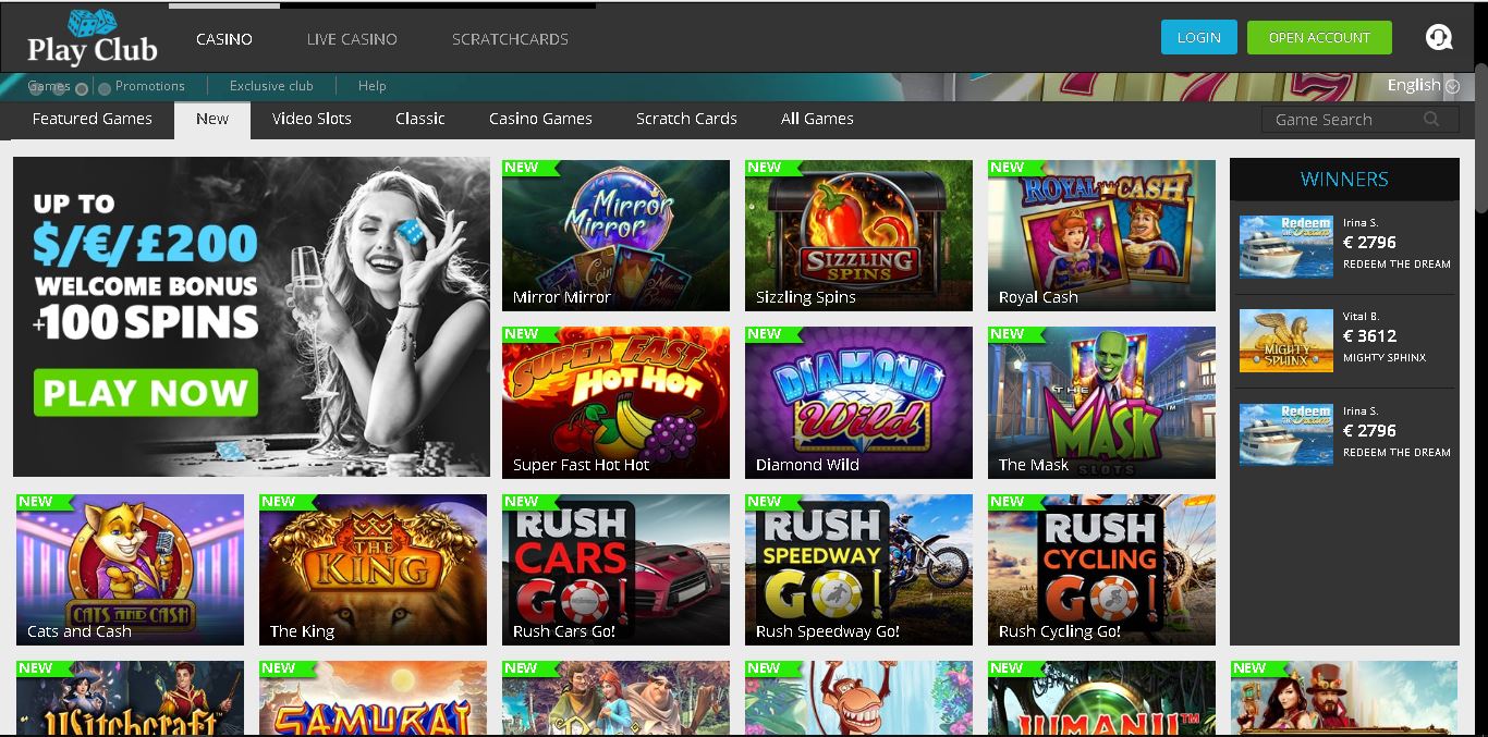 PlayClub Online Casino Review and Bonus - AboutSlots