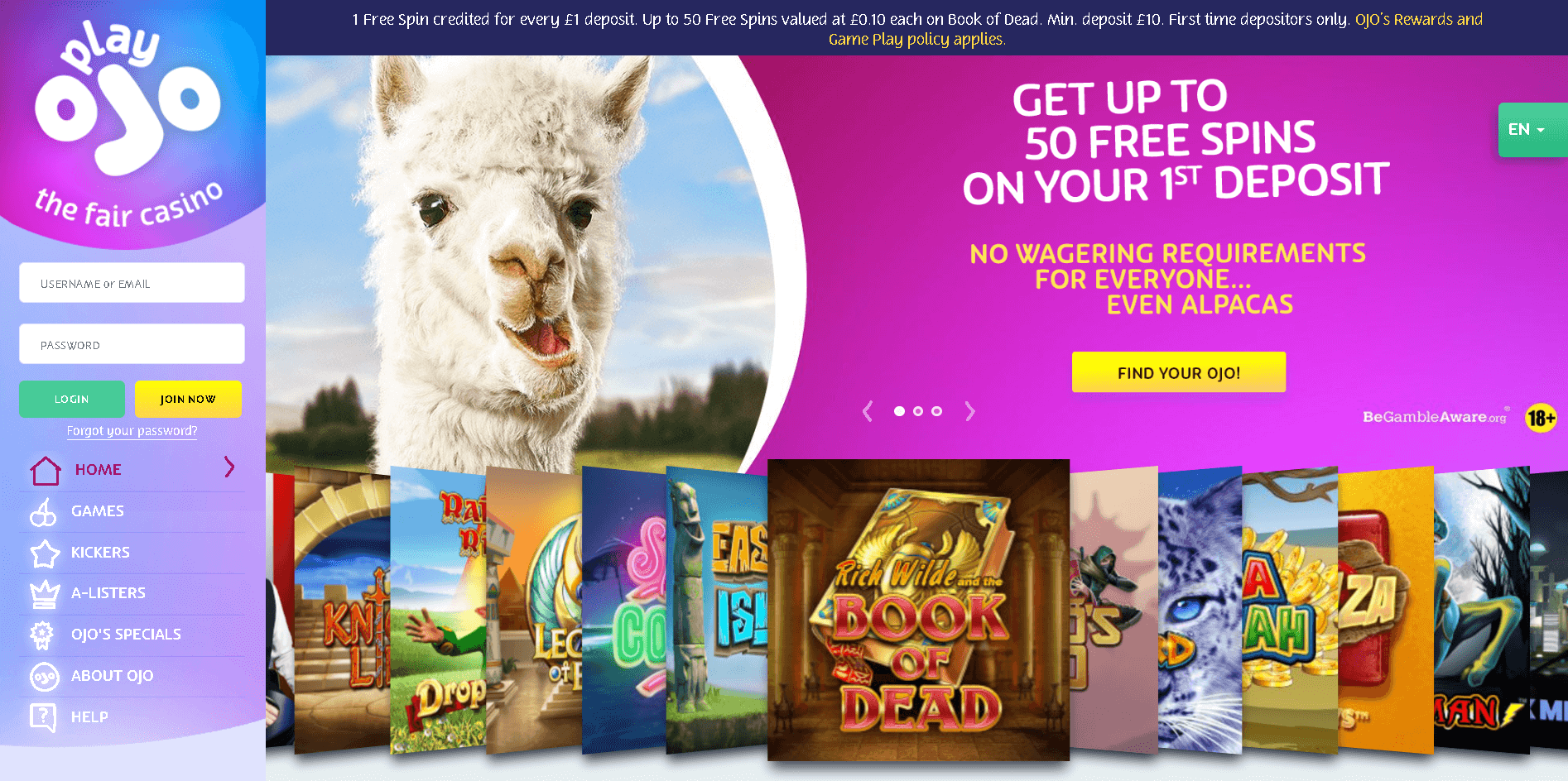 PlayOjo Online Casino Review And Bonus AboutSlots