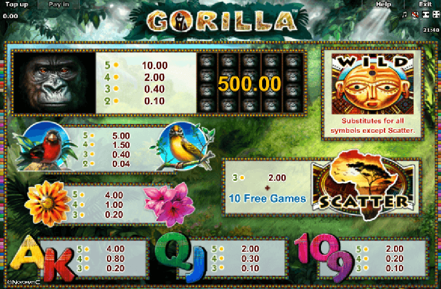 Gorilla (Novomatic) Slot Review - 💎AboutSlots