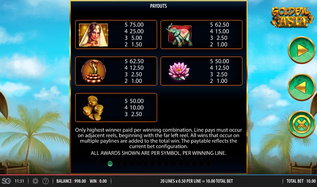 Golden Asia (SG Digital) Slot Review - 💎AboutSlots
