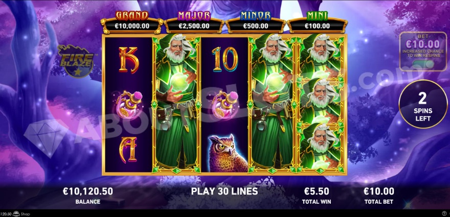 Mega Fire Blaze: 3 Wizards (PlayTech) Slot Review - 💎AboutSlots