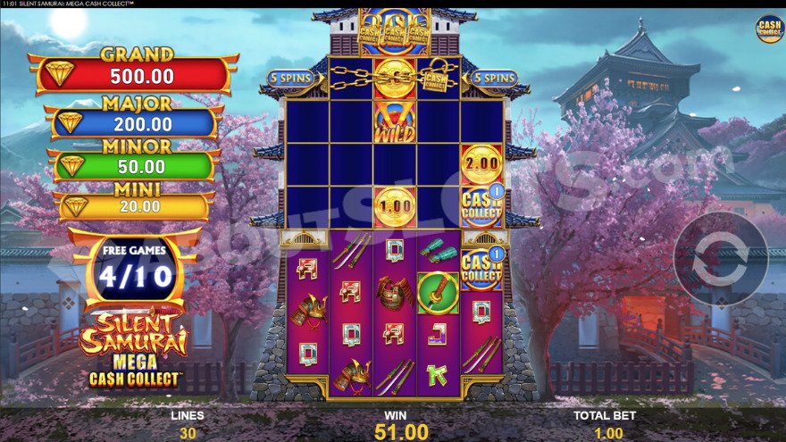Silent Samurai: Mega Cash Collect (PlayTech) Slot Review - 💎AboutSlots
