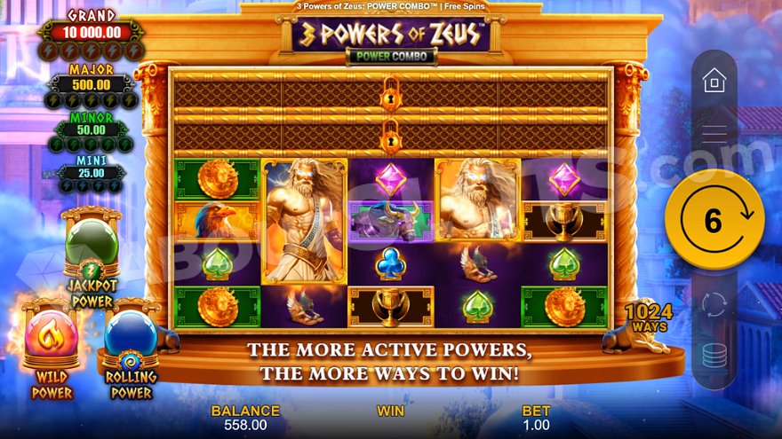 3 Powers of Zeus: Power Combo (All For One Studios) Slot Review - 💎 ...