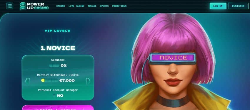 PowerUp Casino Online Casino Review and Bonus - AboutSlots