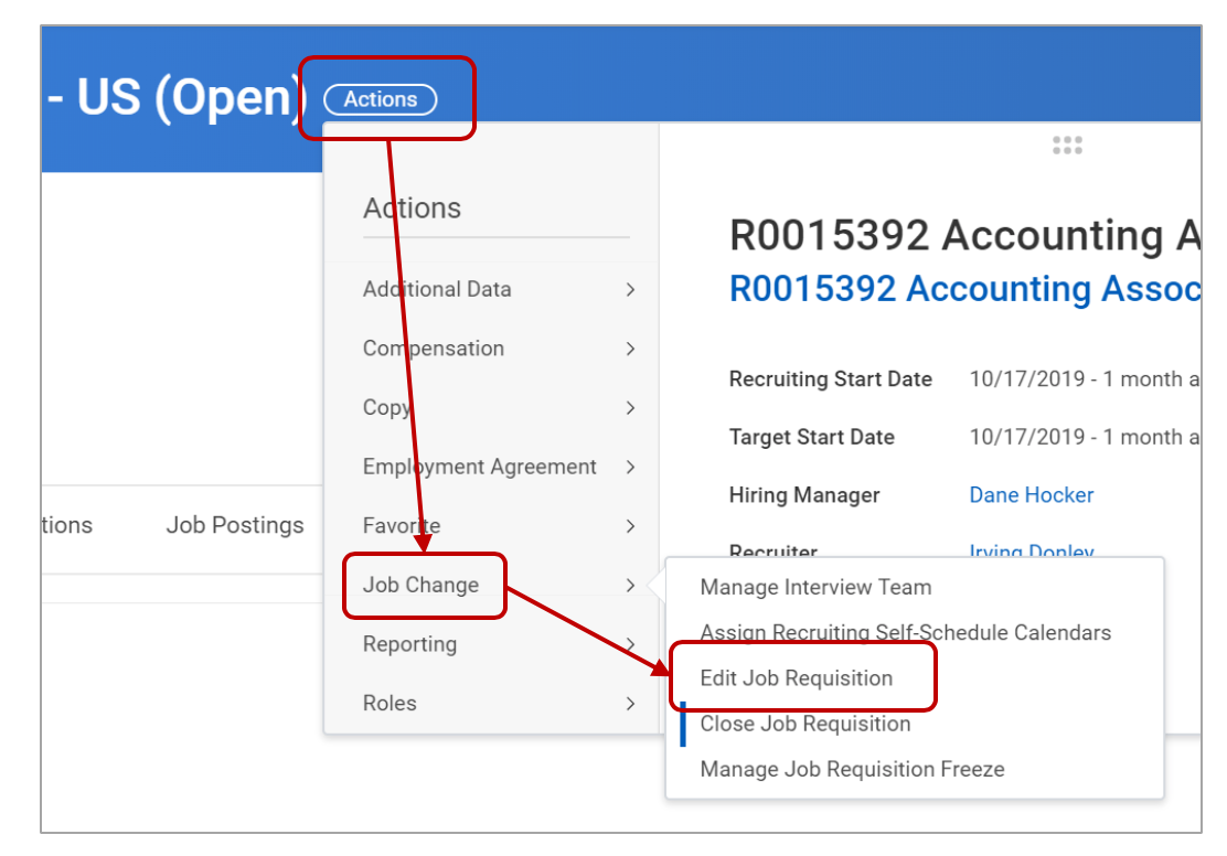 How To: Editing a Job Requisition | Discover Sysco Workday