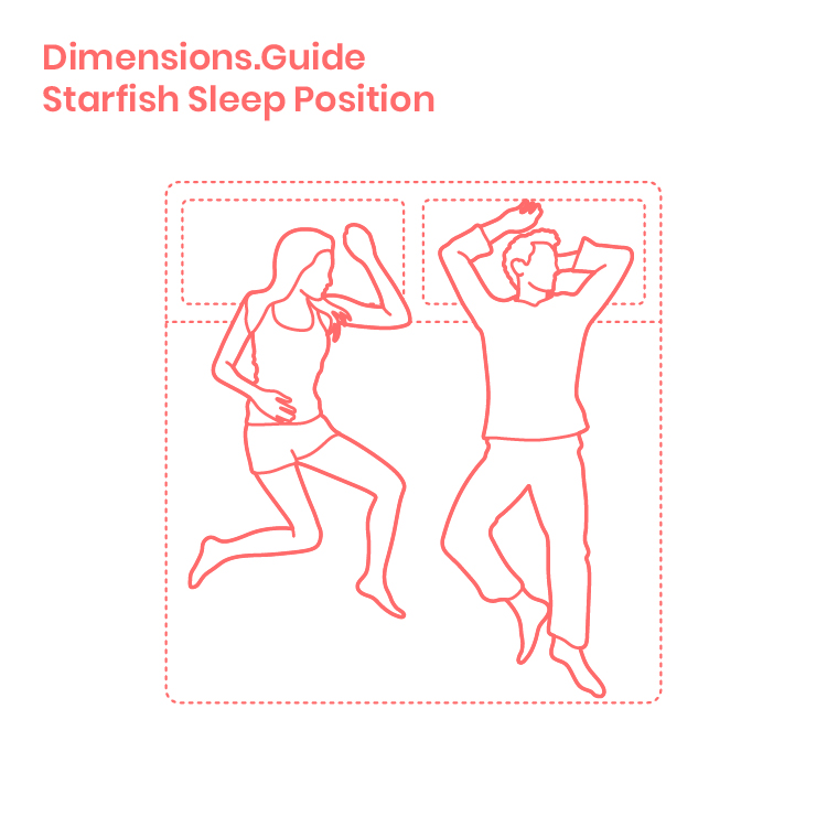 Starfish Sleep Position Dimensions & Drawings | Dimensions.com