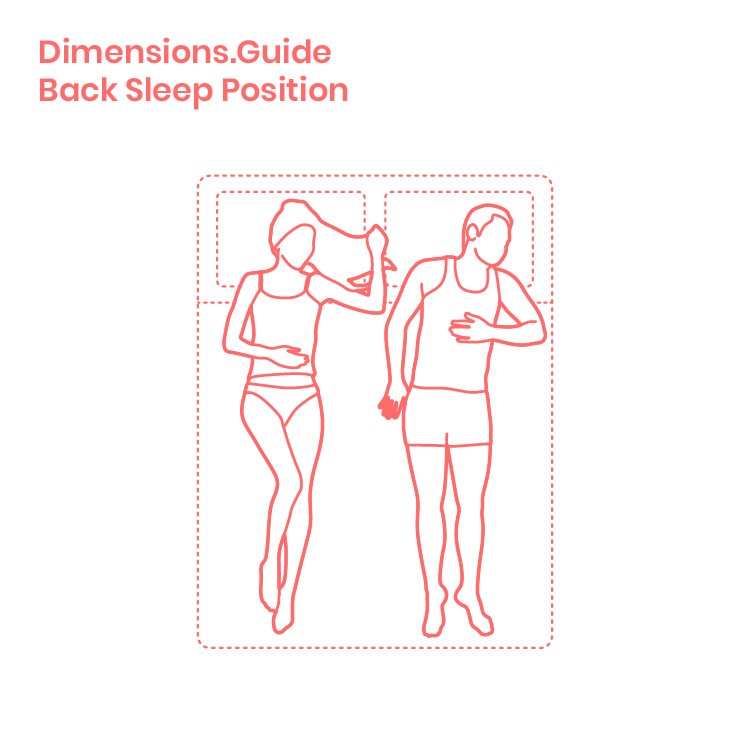 Back Sleeping Position Dimensions & Drawings | Dimensions.com