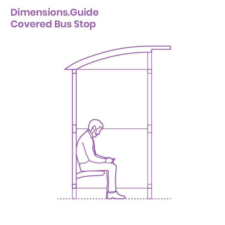 Covered Bus Stop Dimensions & Drawings | Dimensions.com