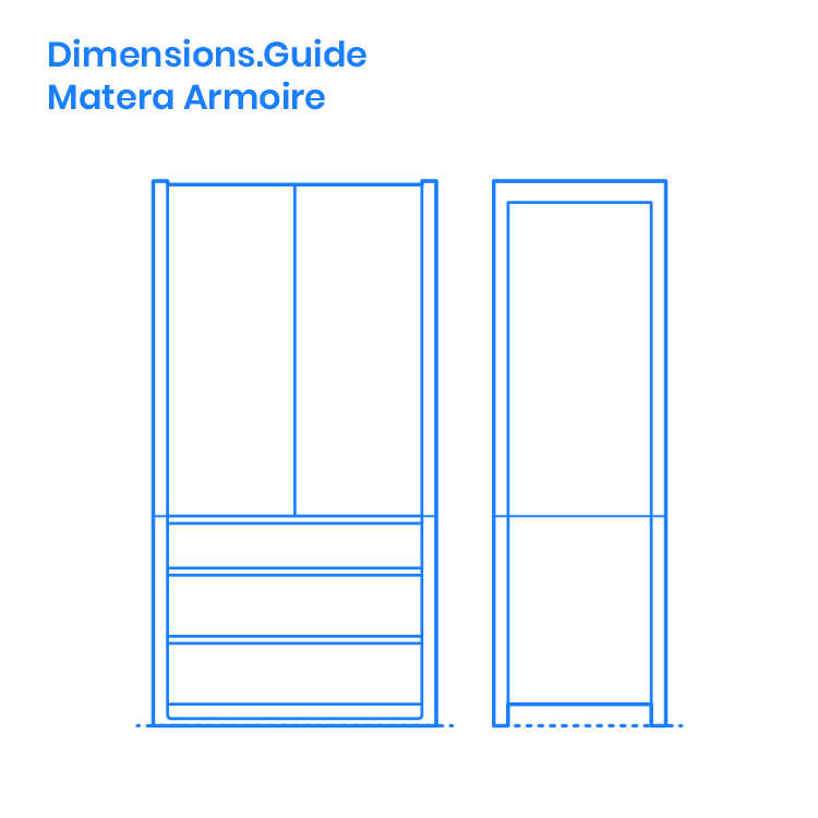 Matera Armoire Dimensions & Drawings | Dimensions.com