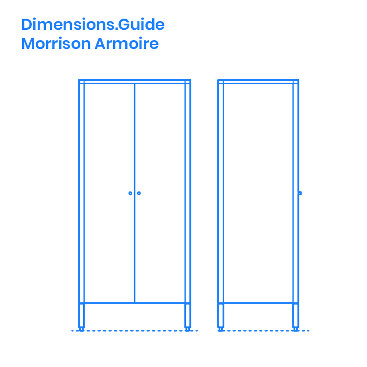 Morrison Armoire Dimensions & Drawings | Dimensions.com