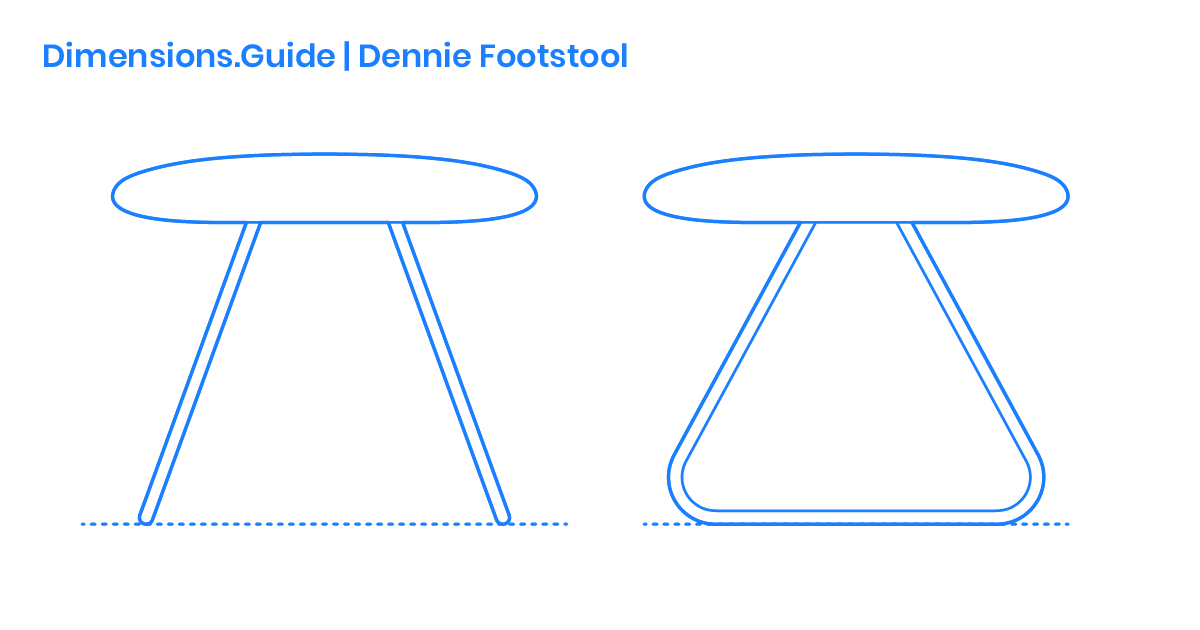 Dennie Footstool Dimensions & Drawings | Dimensions.com