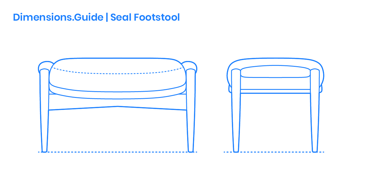 Seal Footstool Dimensions & Drawings | Dimensions.com
