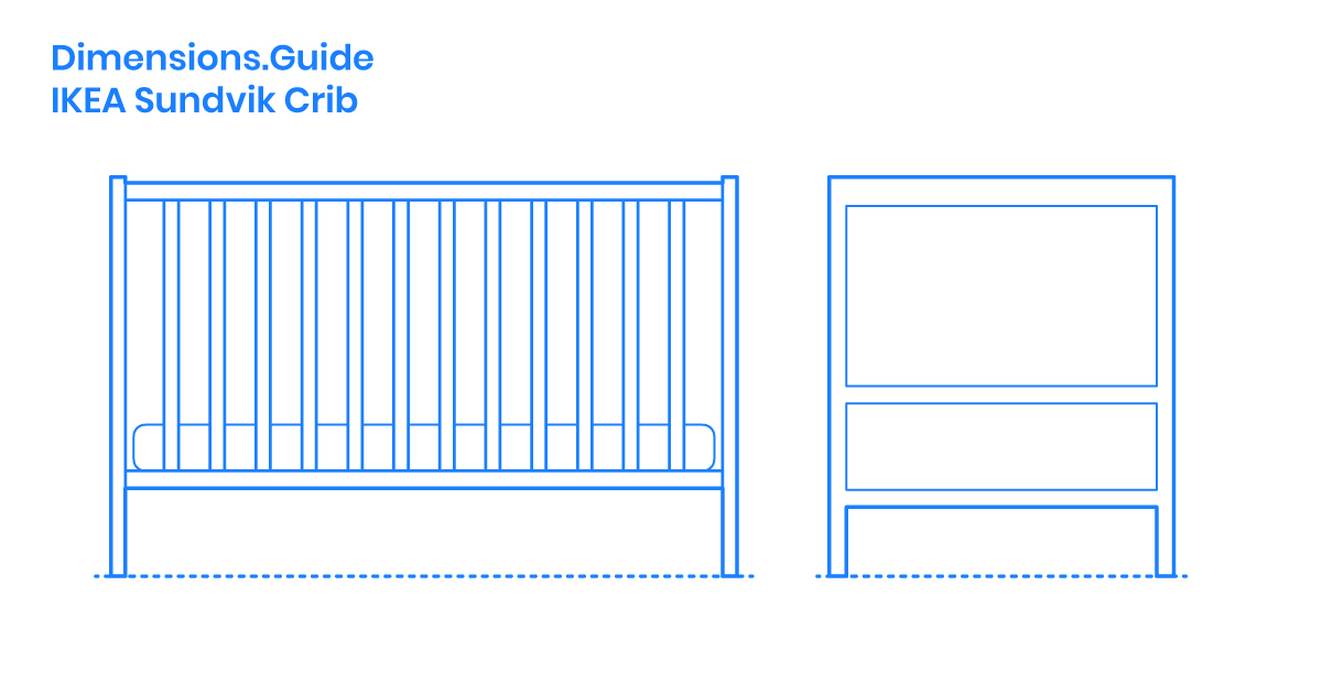 IKEA Sundvik Crib Dimensions & Drawings | Dimensions.com