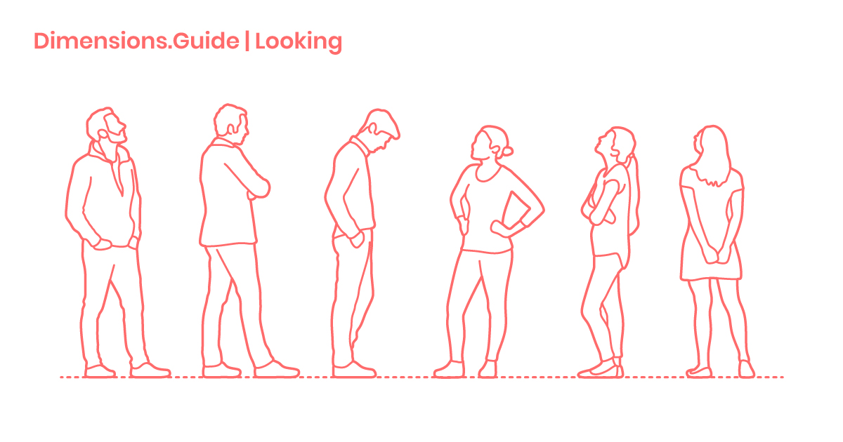 People Looking Dimensions & Drawings | Dimensions.com