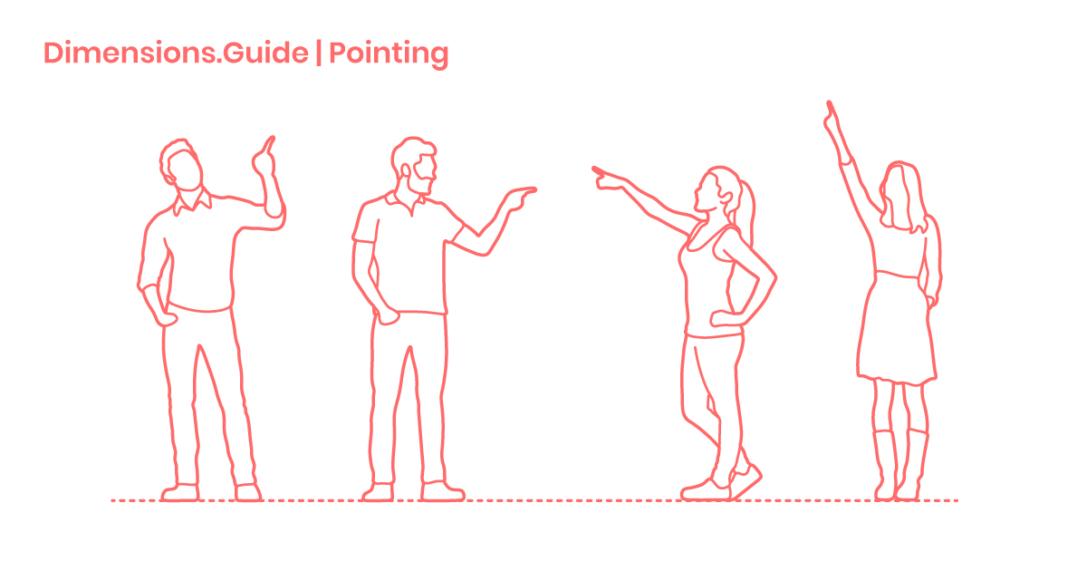 People Pointing Dimensions & Drawings | Dimensions.com