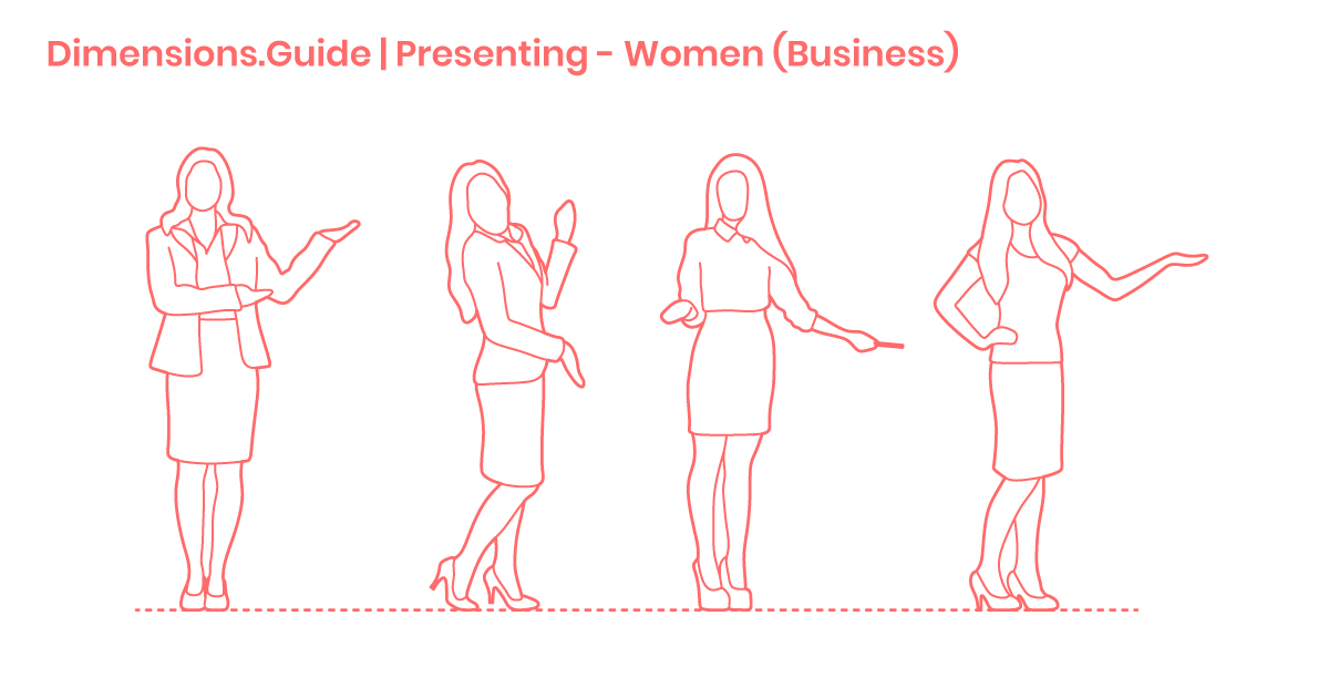 Presenting - Women (Business) Dimensions & Drawings | Dimensions.com
