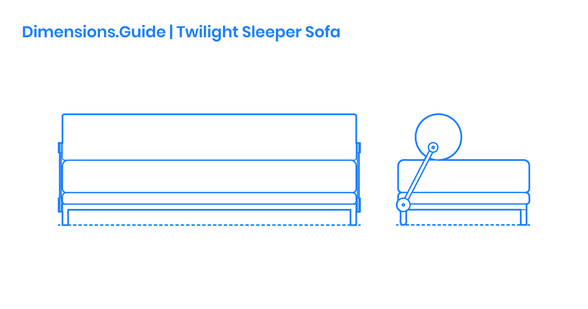 Twilight Sleeper Sofa Dimensions & Drawings | Dimensions.com