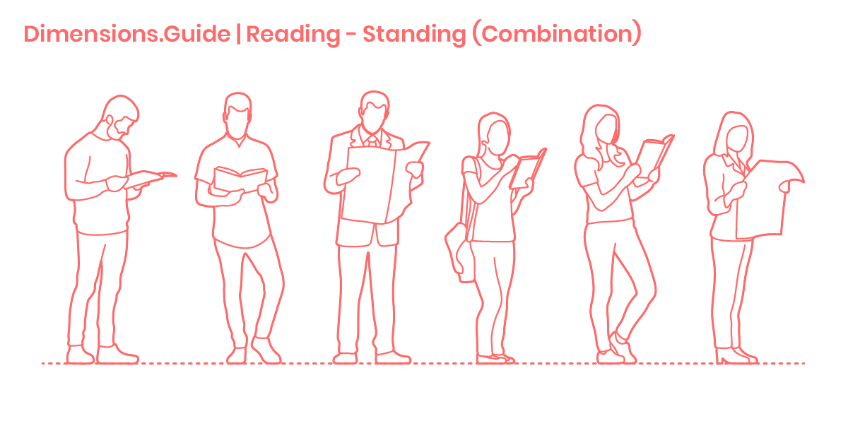 People Reading - Combination (Standing) Dimensions & Drawings ...