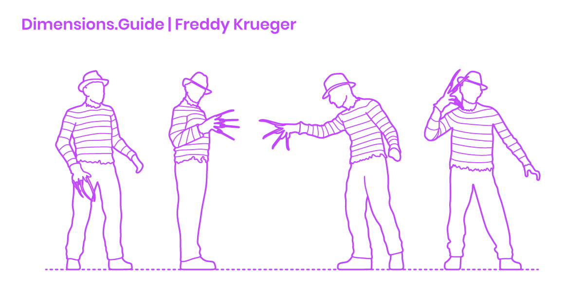 Freddy Krueger Dimensions & Drawings | Dimensions.com