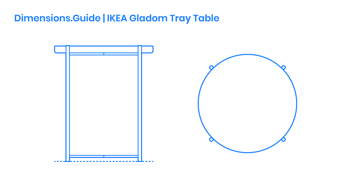 IKEA Gladom Tray Table Dimensions & Drawings | Dimensions.com