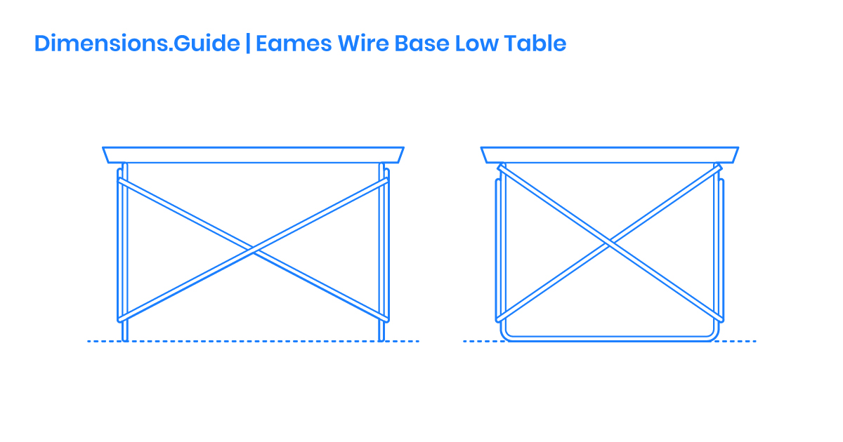 Eames Wire Base Low Table Dimensions & Drawings | Dimensions.com