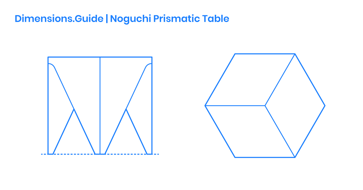 Noguchi Prismatic Table Dimensions & Drawings | Dimensions.com