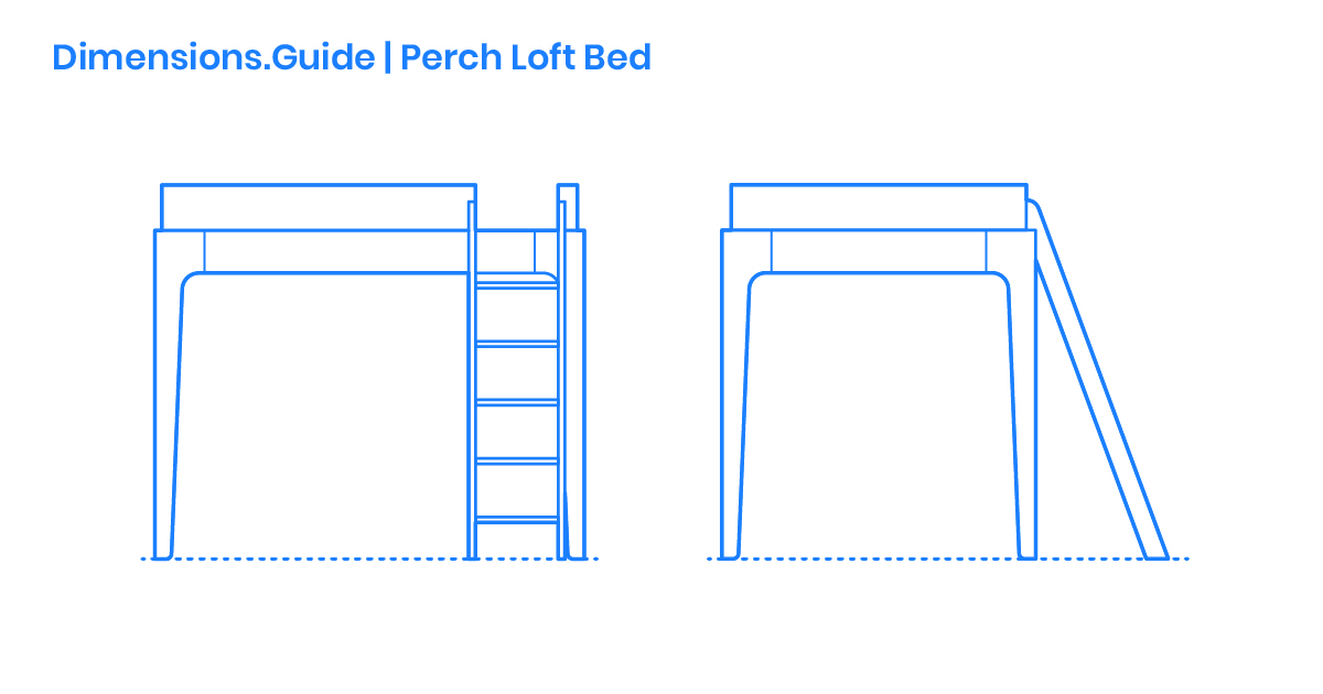 Perch Loft Bed Dimensions & Drawings | Dimensions.com