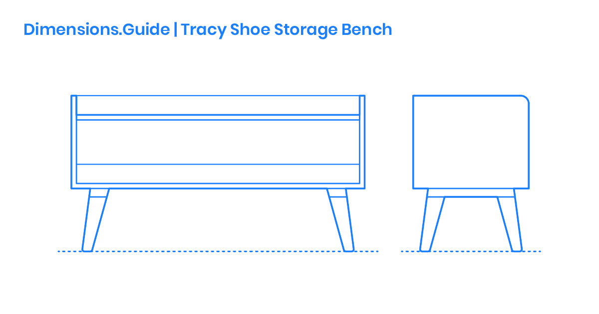 Tracy Shoe Storage Bench Dimensions & Drawings | Dimensions.com