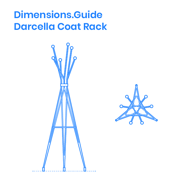 Darcella Coat Rack Dimensions & Drawings | Dimensions.com