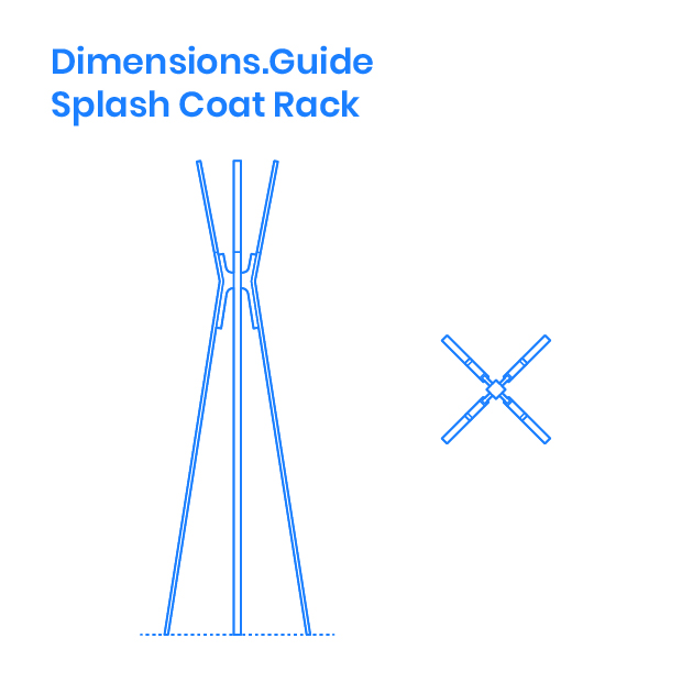 Splash Coat Rack Dimensions & Drawings | Dimensions.com