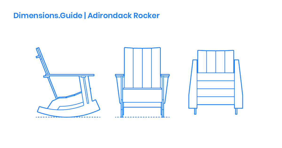 Adirondack Rocker Dimensions & Drawings | Dimensions.com