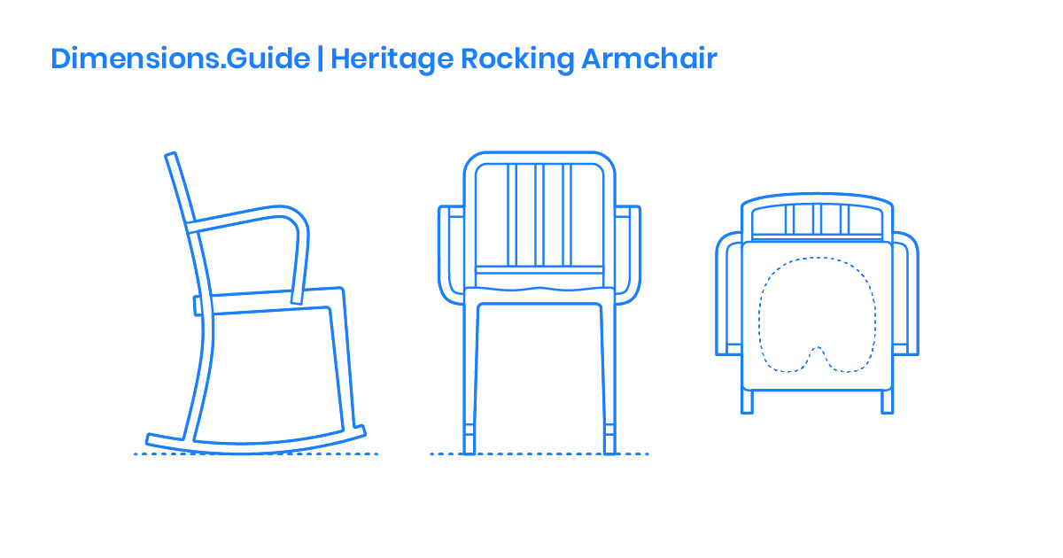 Heritage Rocking Armchair Dimensions & Drawings | Dimensions.com