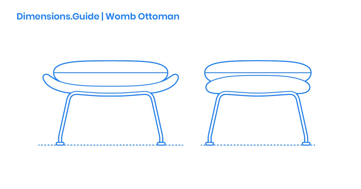 Womb Ottoman Dimensions & Drawings | Dimensions.com