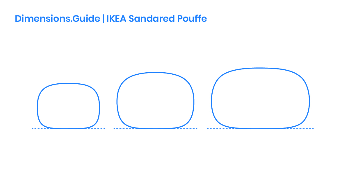 IKEA Sandared Pouffe Dimensions & Drawings | Dimensions.com