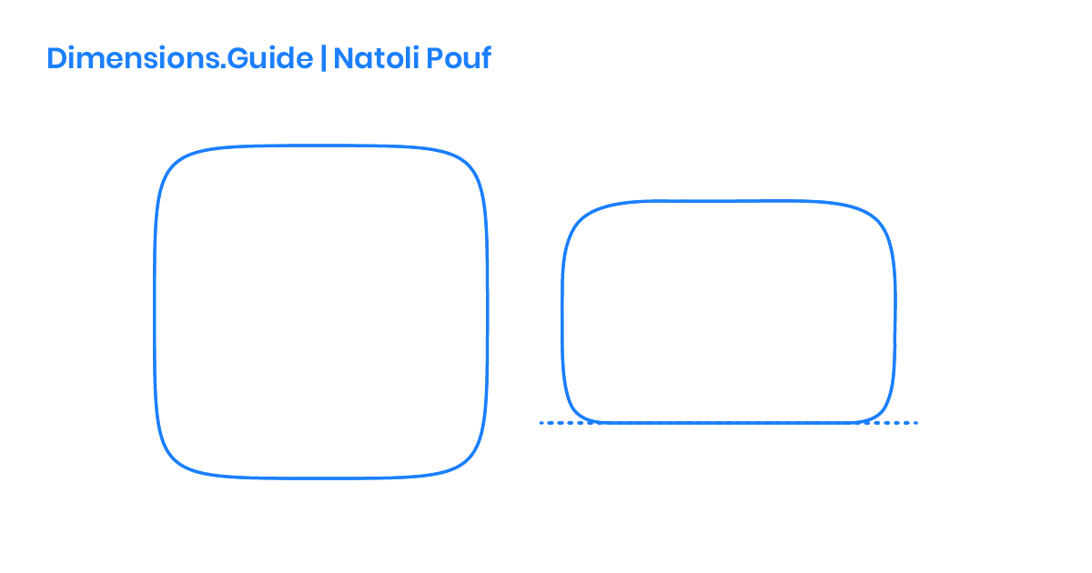 Natoli Pouf Dimensions & Drawings | Dimensions.com