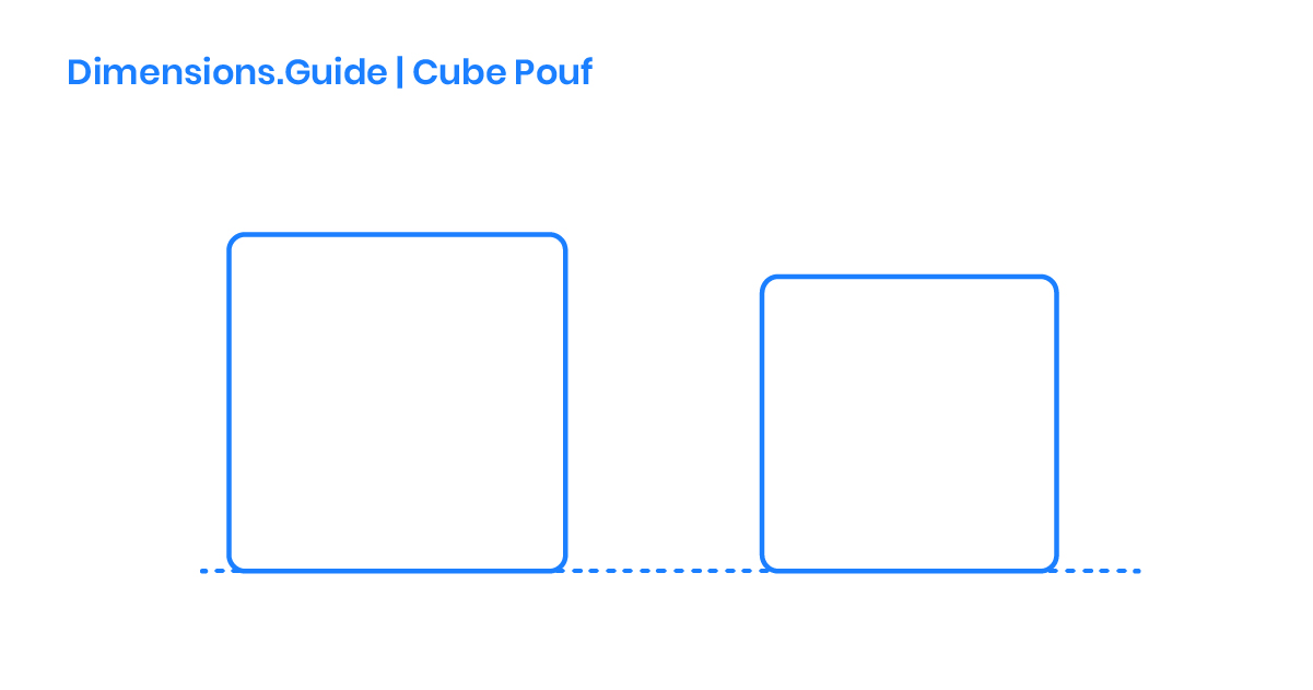Cube Pouf Dimensions & Drawings | Dimensions.com